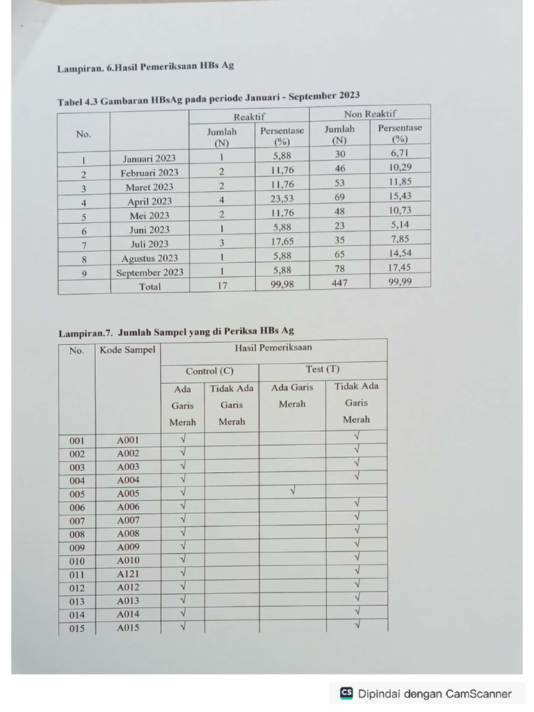 Lampiran HBs Ag | PDF