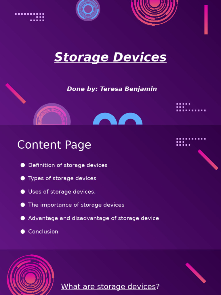 Types and Importance of Storage Devices | PDF | Computer Data Storage | Read Only Memory