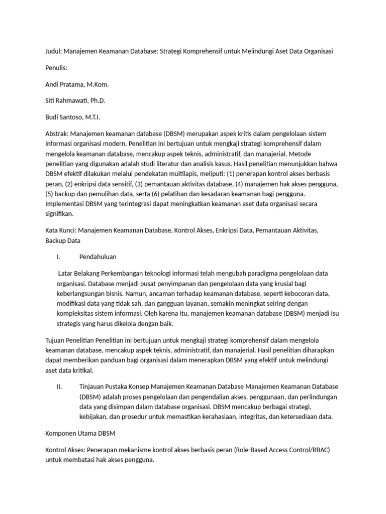 Jurnal Buk Rika Dbms BLM Edit | PDF