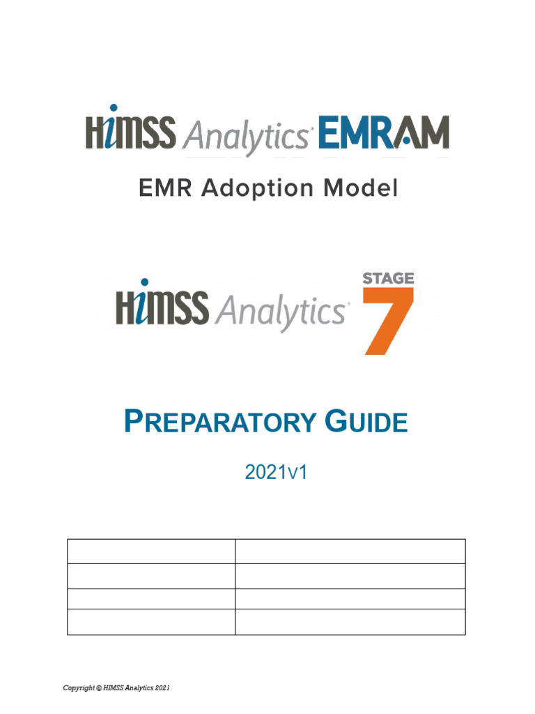 EMRAM Acute Stage-7 Preparatory Guide 2021v1 | PDF | Electronic Health ...