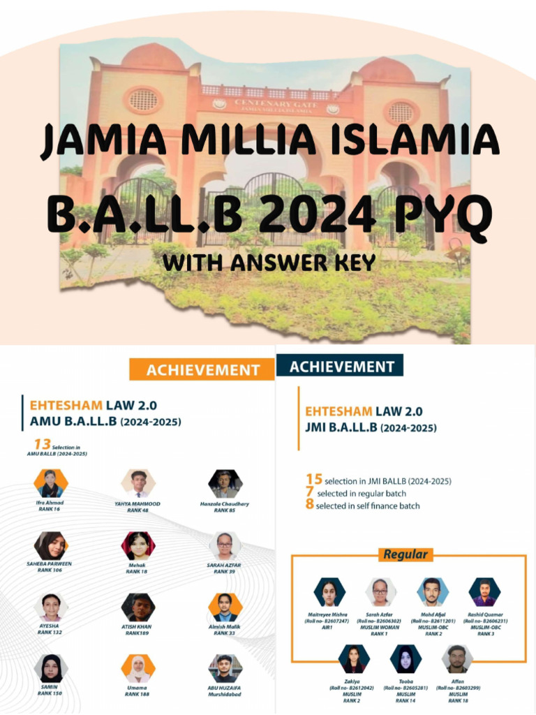 JMI B.A.LL.B 2024 PYQ | PDF | Tort | Defamation