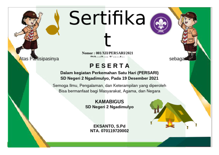 Sertifikat Persari | PDF