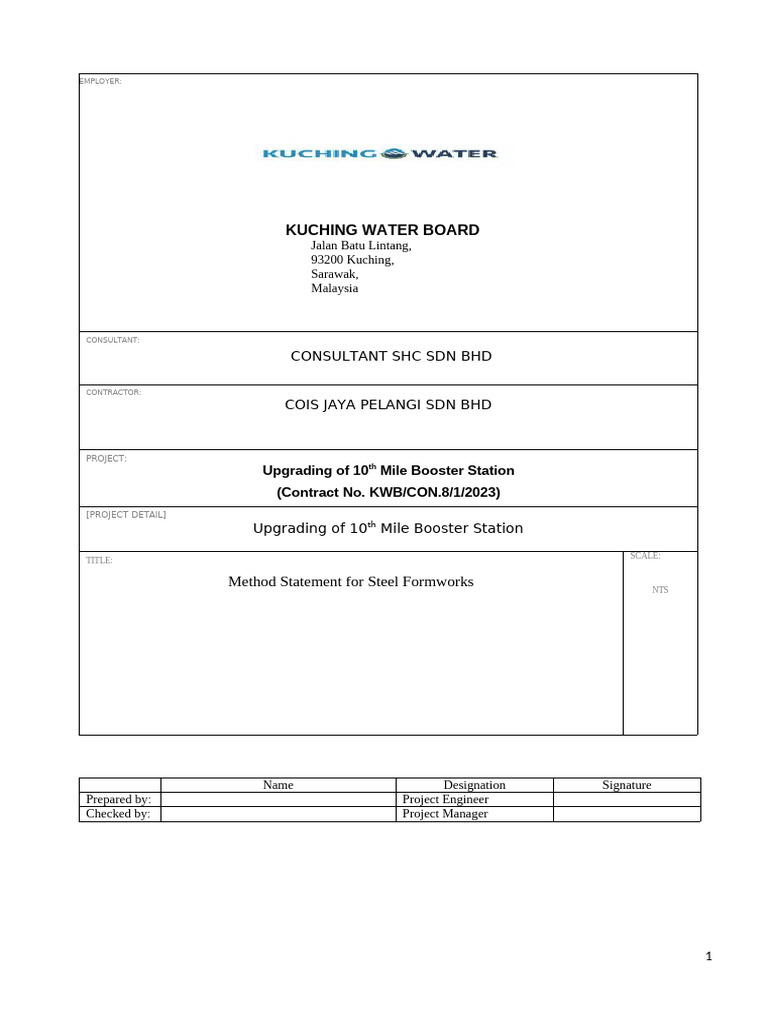 Steel Formwork MS Revised | PDF | Concrete | Personal Protective Equipment