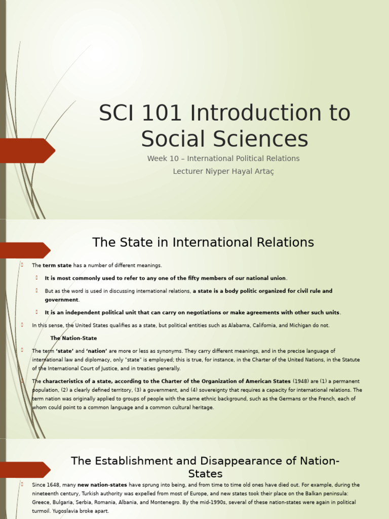 SCI 101 Week 10 International Political Relations | PDF | Nato ...