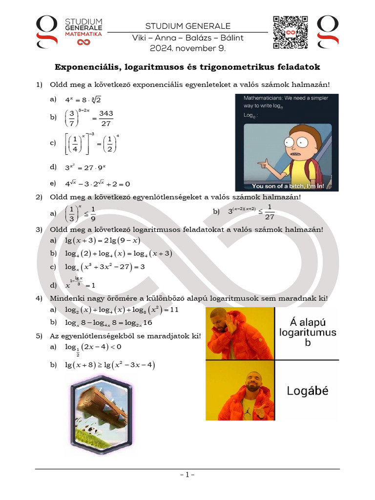 C418 Exp Log Trig | PDF