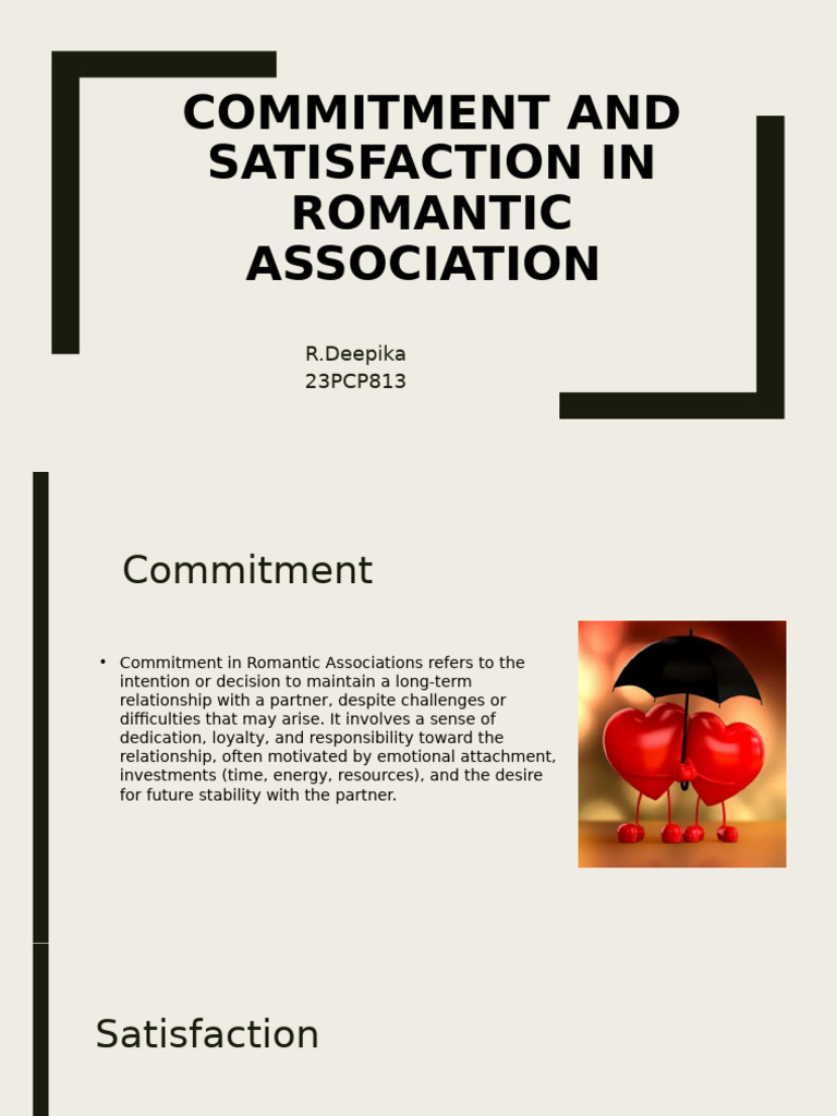 Commitment and Satisfaction | PDF | Intimate Relationships | Attachment ...