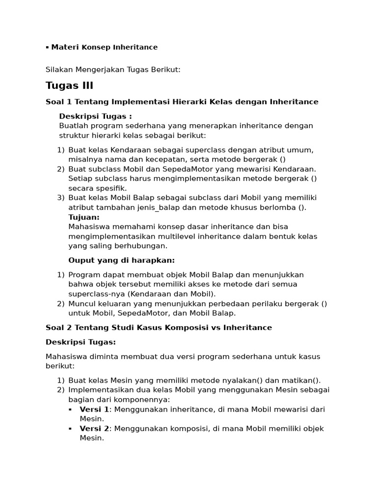 Materi Konsep Inheritance 6 & 7 | PDF
