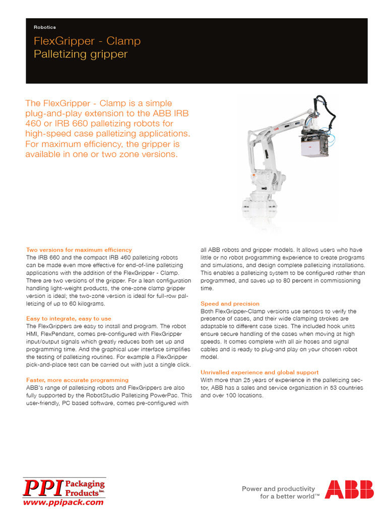 FlexGripper Clamp Data Sheet | PDF | User Interface | Manufactured Goods