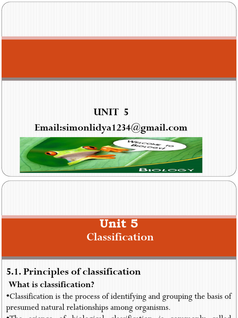 Unit 5 Grade 9 Biology Short Note | PDF | Fern | Taxonomy (Biology)