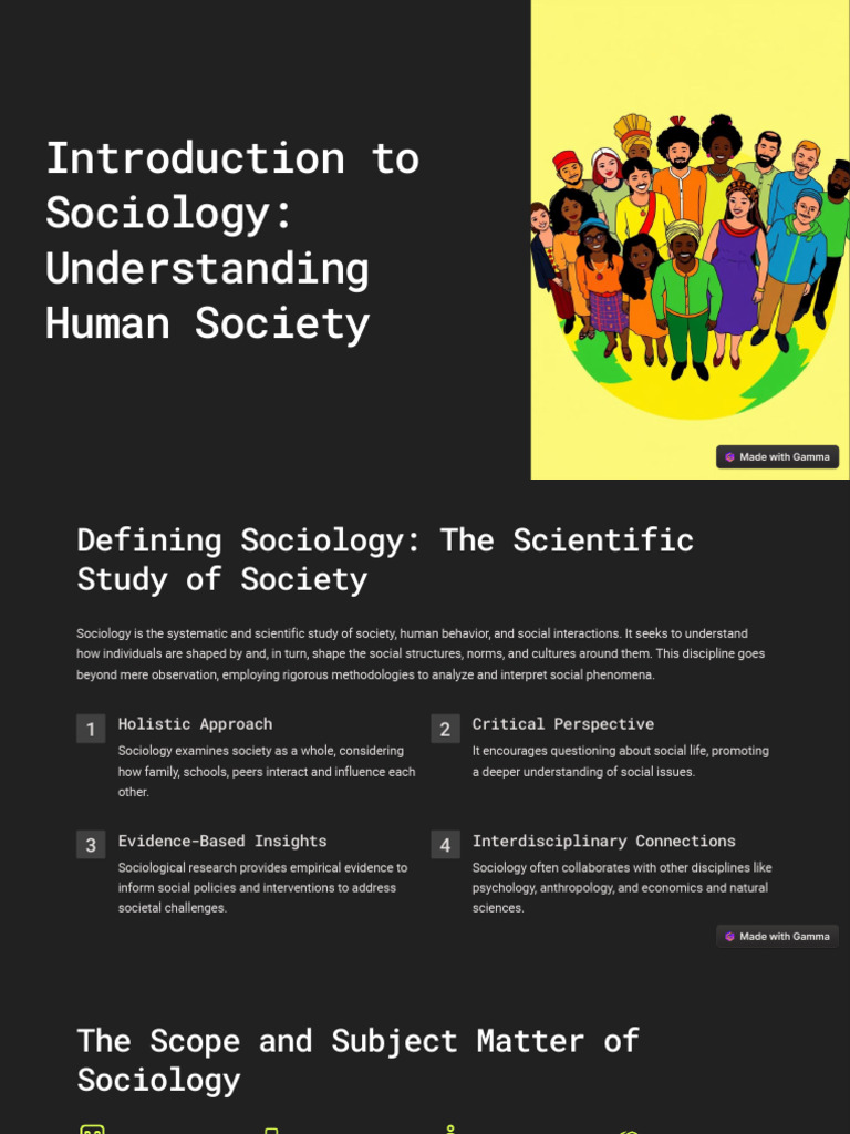 Introduction To Sociology | PDF | Sociology | Social Sciences