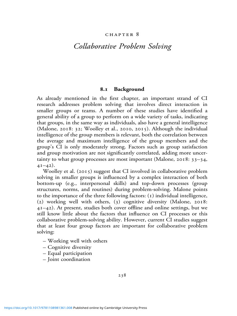 Collaborative Problem Solving | PDF | Intelligence | Cognition