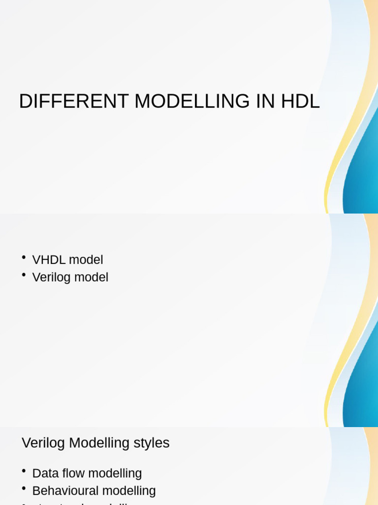 Different Modeling in HDL | PDF