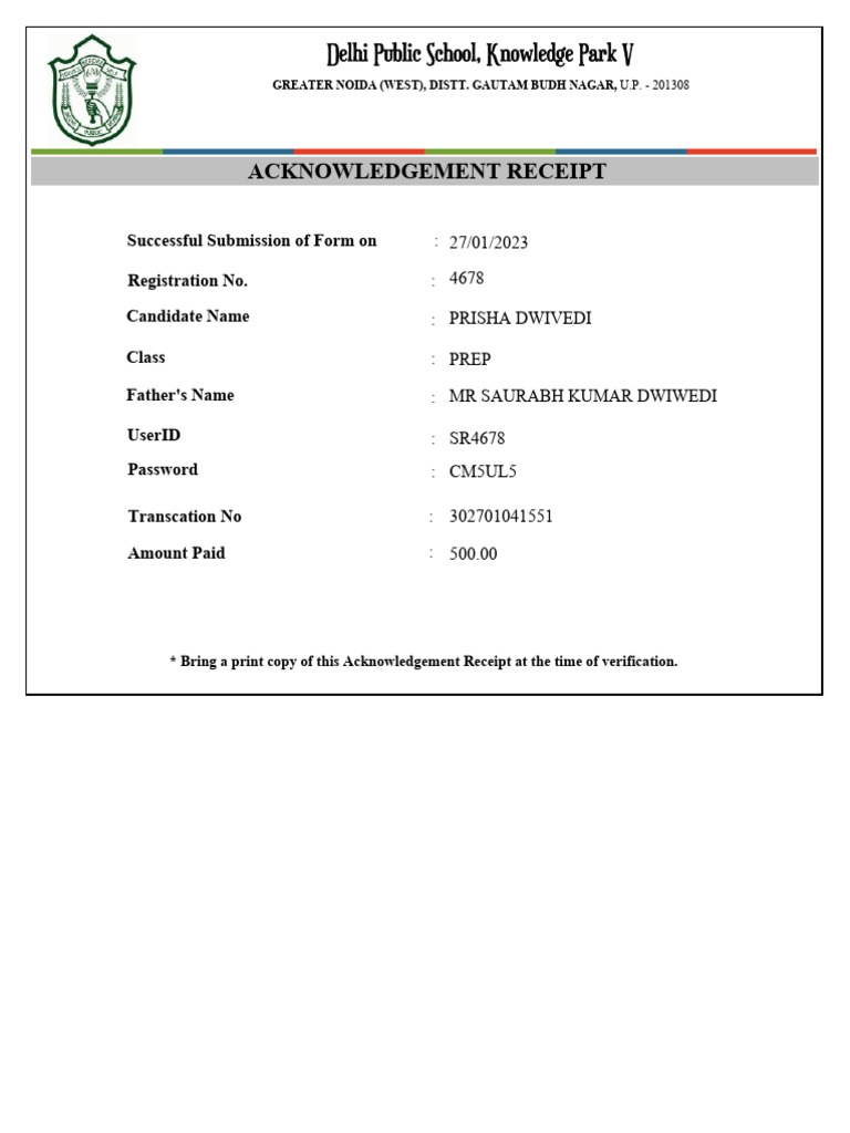 Payment Reciept | PDF