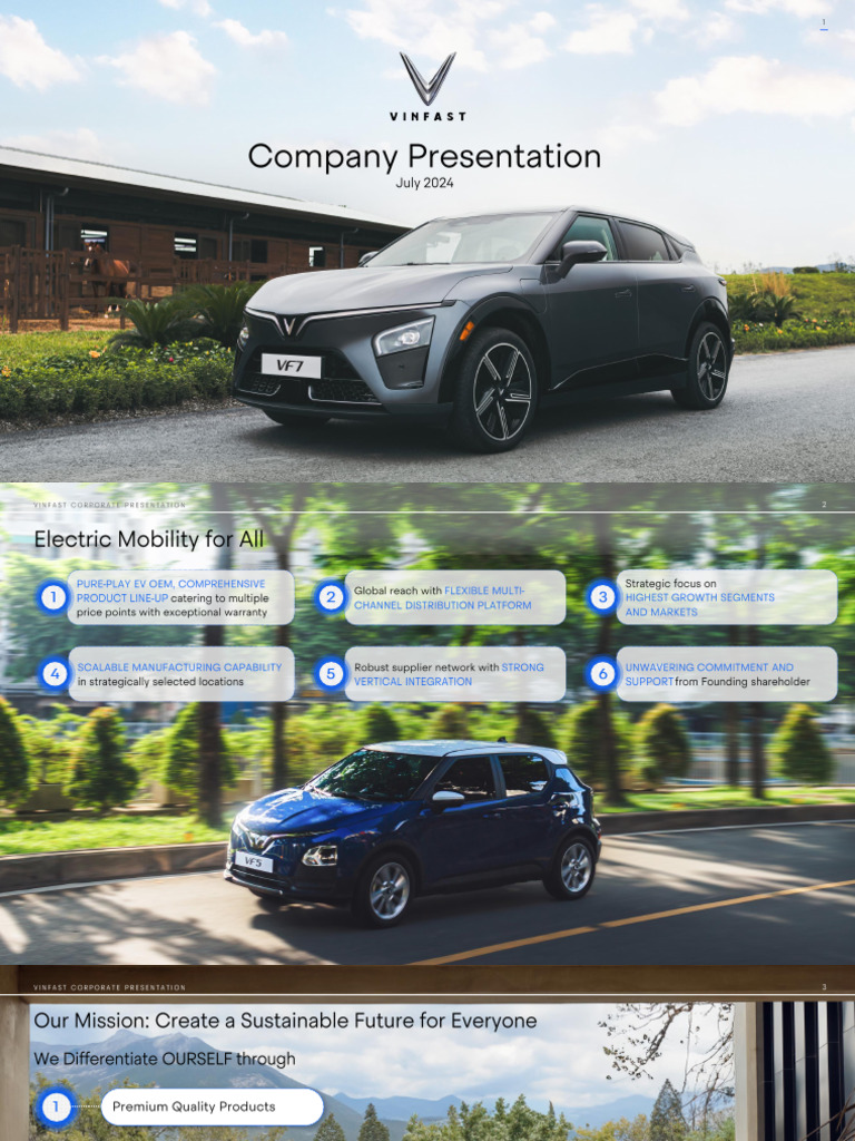VinFast Investor Presentation Overview | PDF