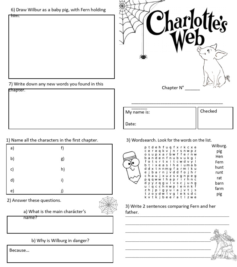 Charlotte's Web Worksheet | PDF