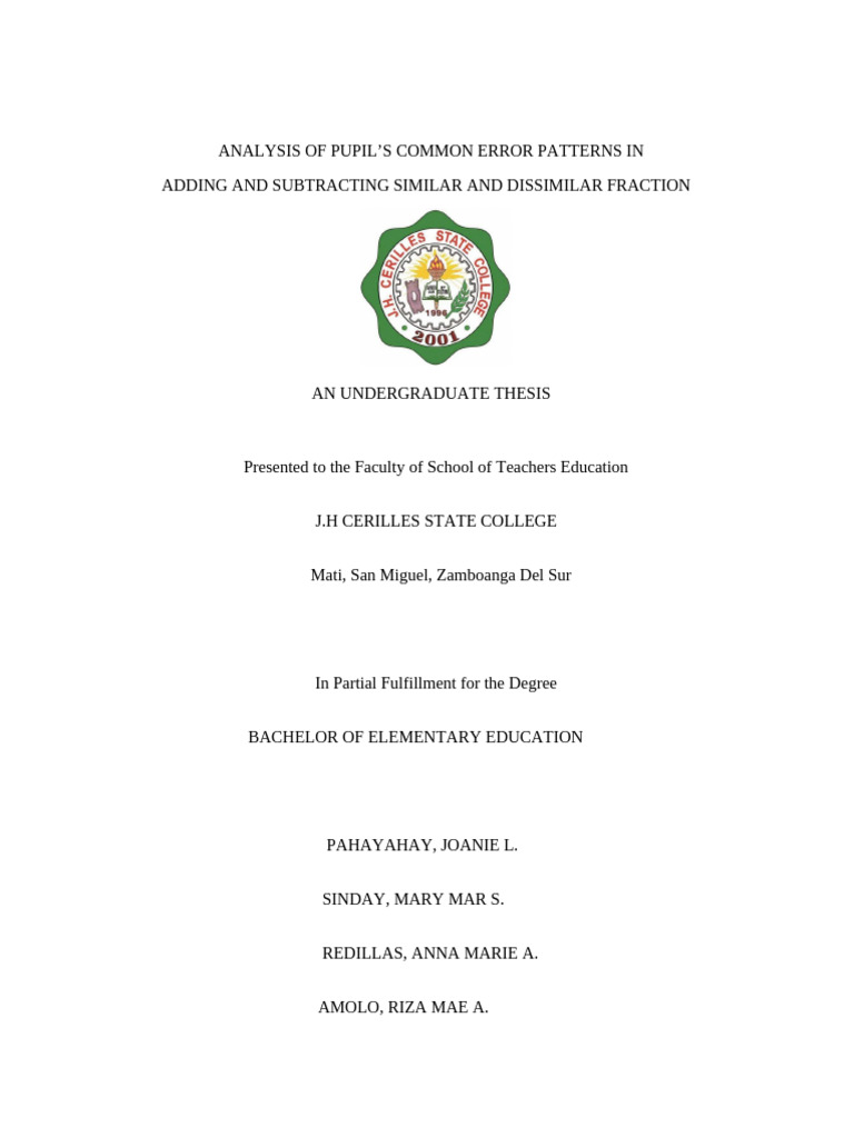 Thesis Chapter 1 To 5 FINAL - 013927 | PDF | Multiplication ...