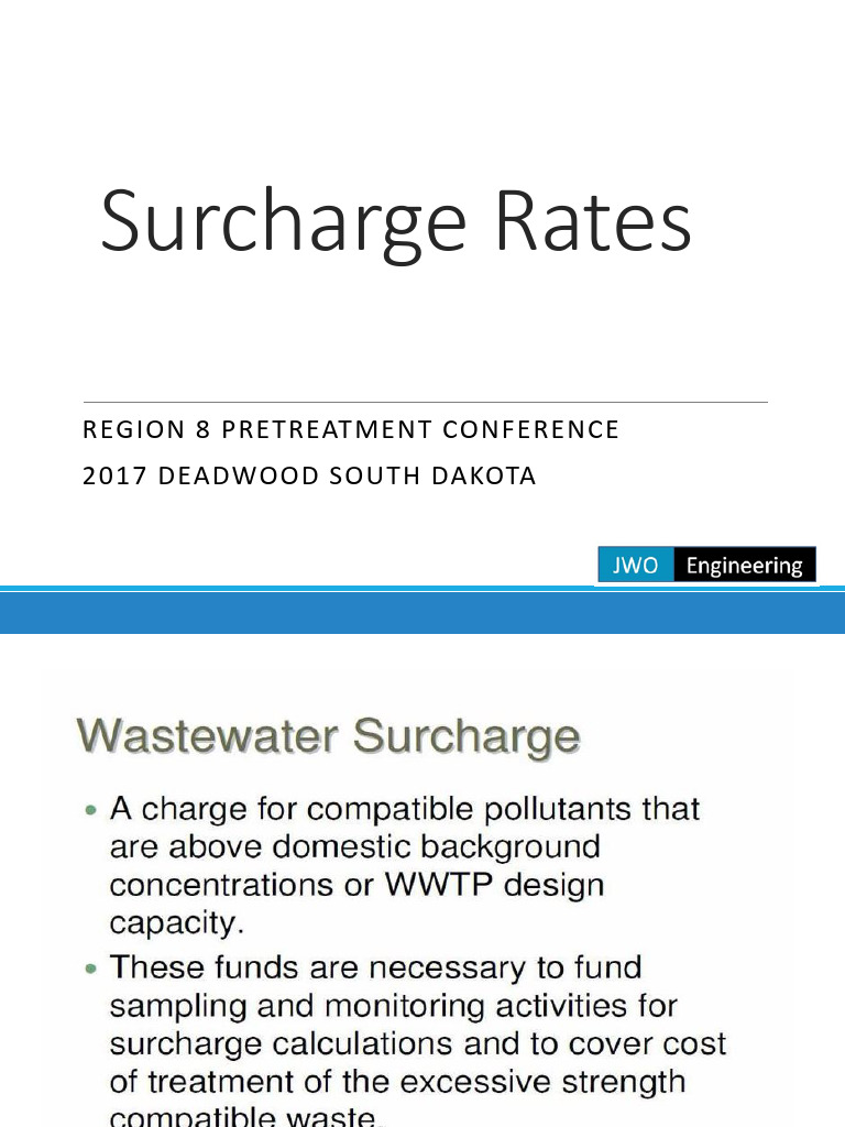 Surcharge Rates R8PA 2017 | PDF | Water | Fresh Water