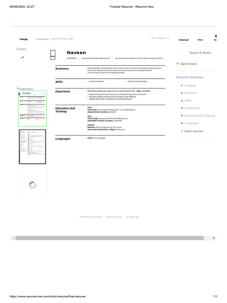 Finalize Resume - Resume Now | PDF | Point Of Sale | Retail