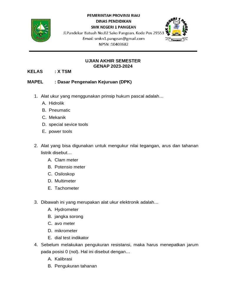 Genap 2023-2024 DPK | PDF