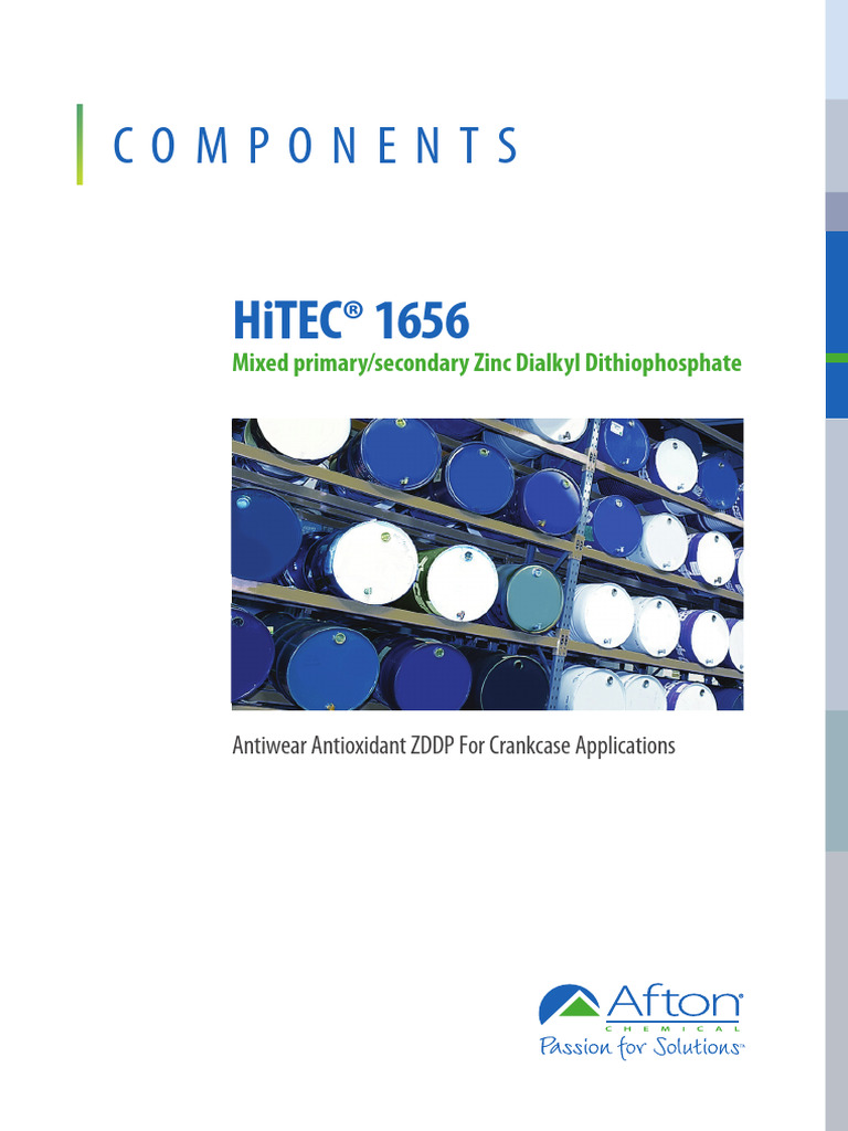 HiTEC-1656 PDS | PDF | Lubricant | Wear