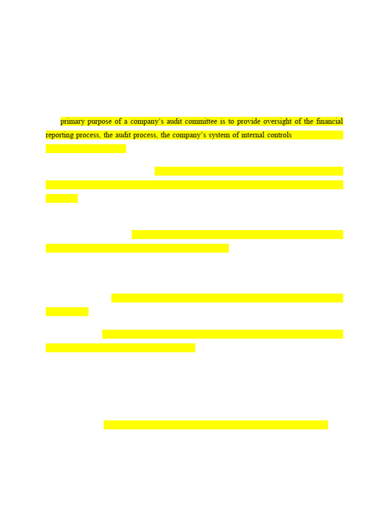 Audit Committee Functions and Effectiveness | PDF | Audit Committee | Audit