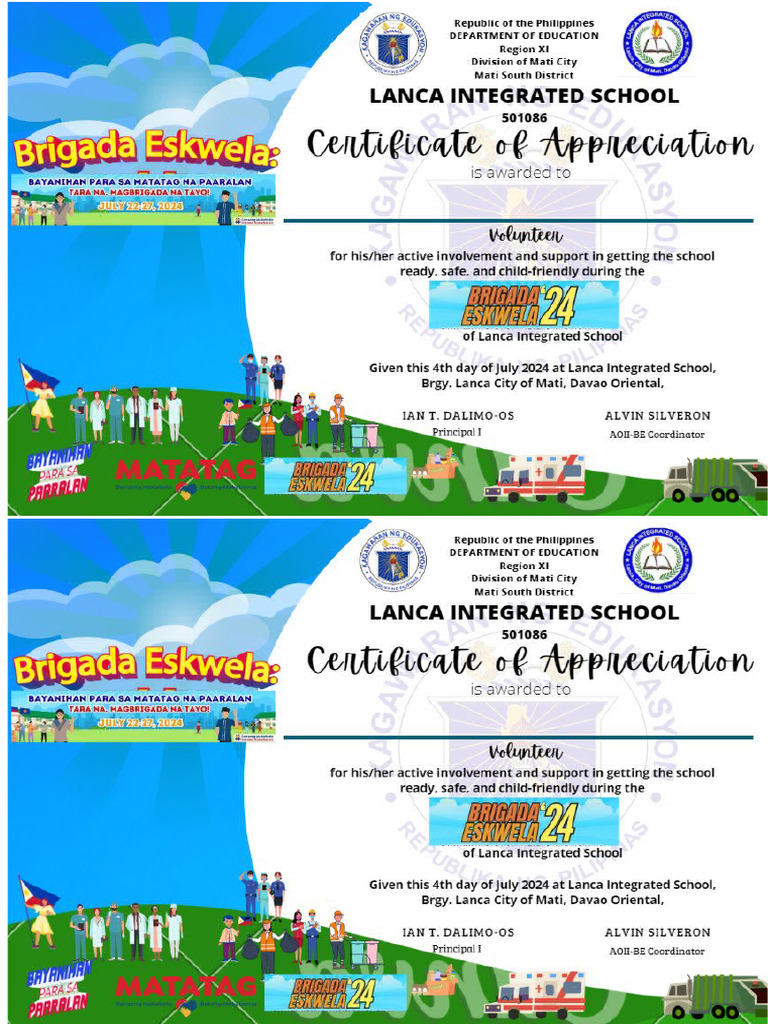 Brigada Certificate | PDF