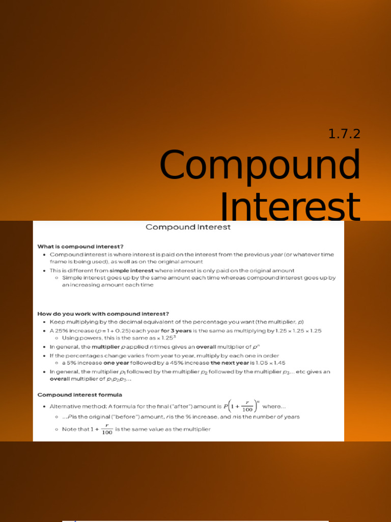 Compound Interest 1.7.2 | PDF