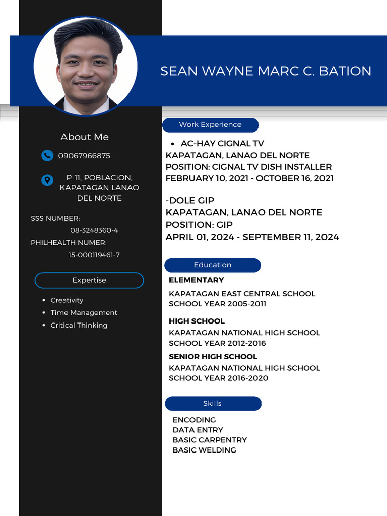 Black Modern Professional Resume | PDF