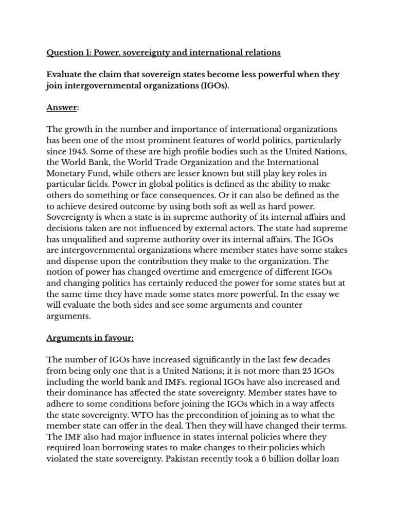 Sample Global Politics Paper 2 1 PDF | PDF | Iraq | Saddam Hussein