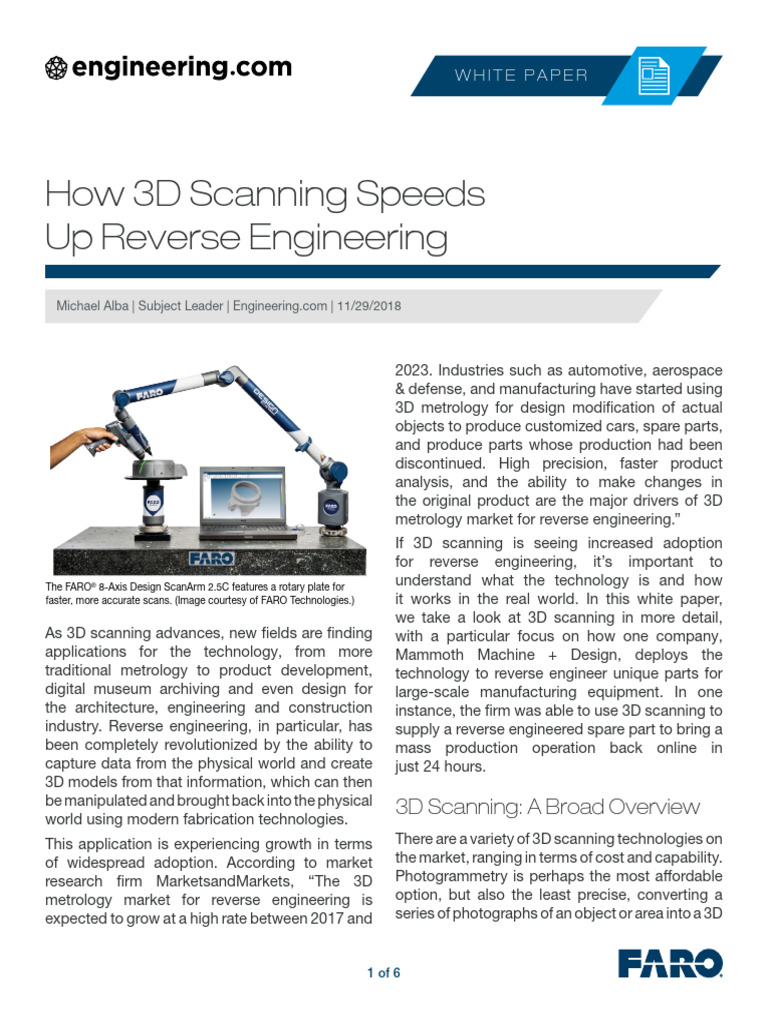 Whitepaper How 3D Scanning Speeds Up Reverse Engineering ENG | PDF ...