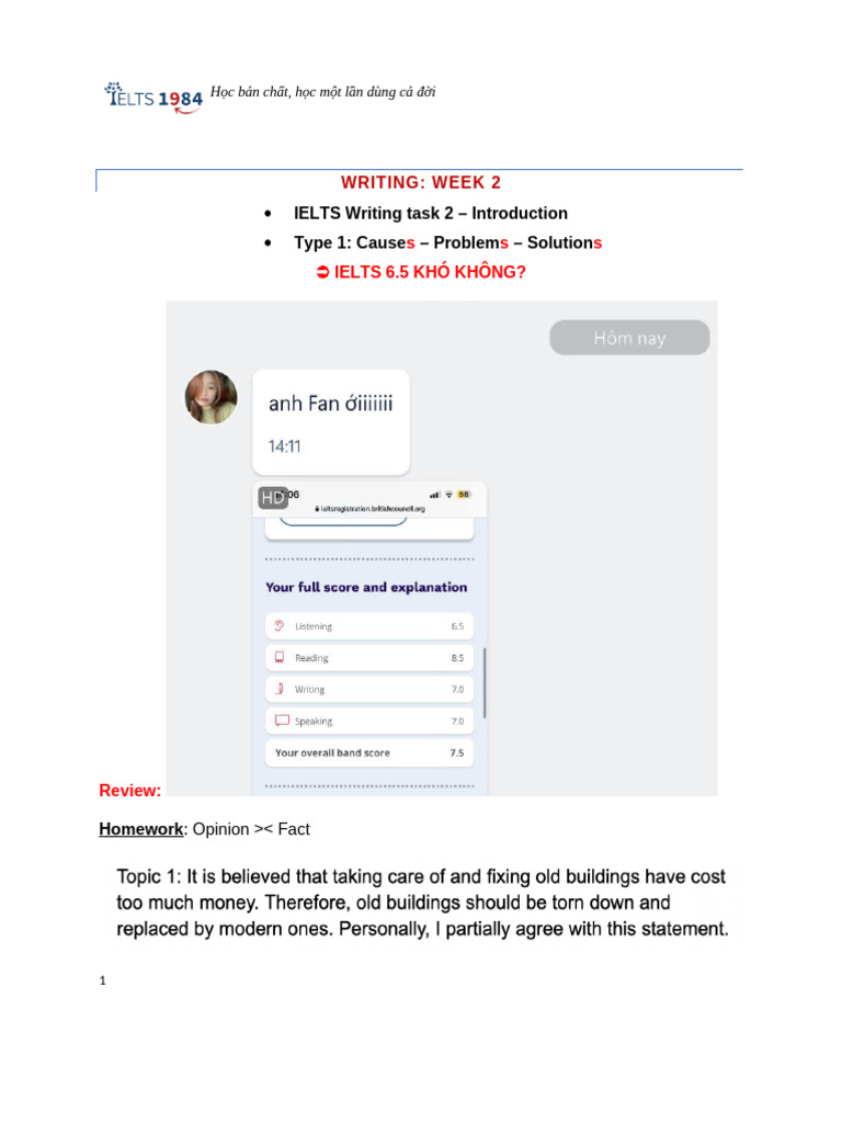 Writing Week 2 - Note | PDF