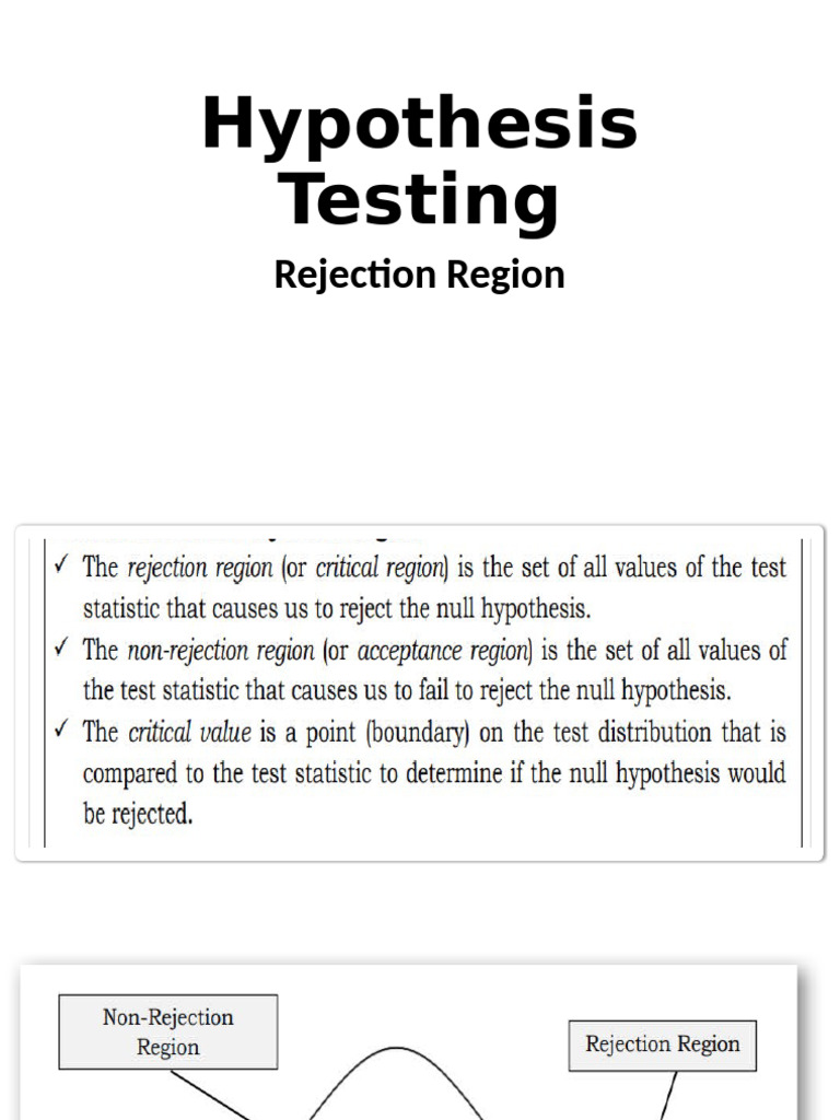 Hypothesis Testing Rejection Region Pdf