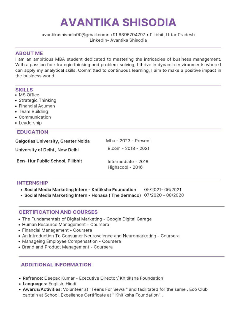 Avantika Shishodia | PDF