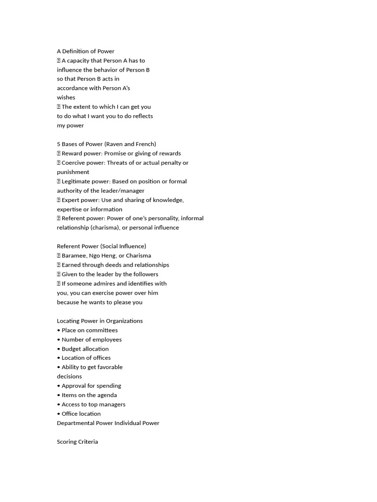 2题 A Definition of Power | PDF