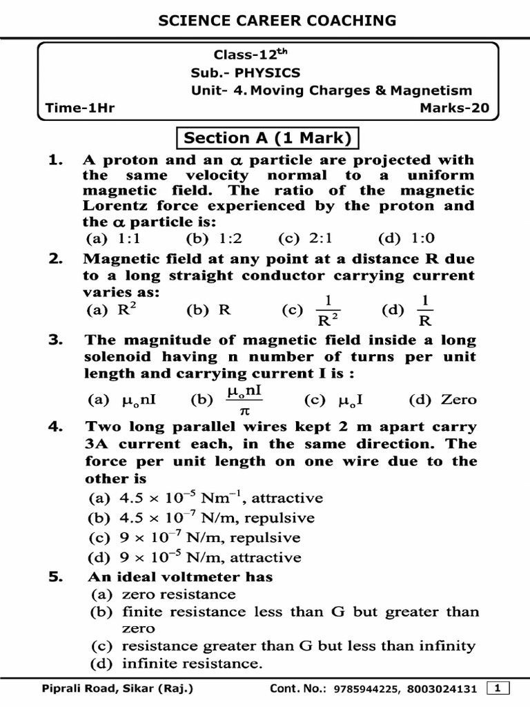 Class 12th Test | PDF