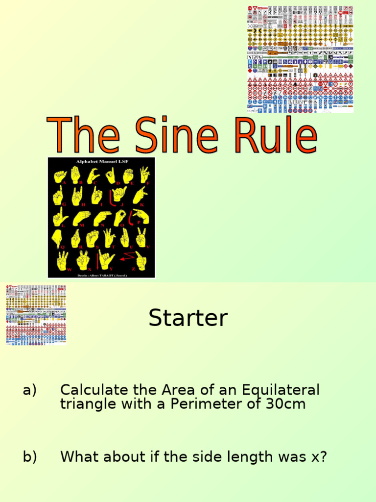 6) The Sine Rule | PDF | Triangle | Trigonometric Functions