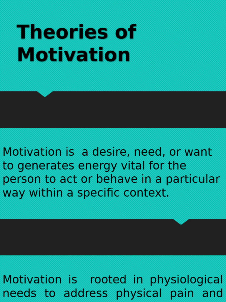 Theories of Motivation | PDF | Motivational | Motivation