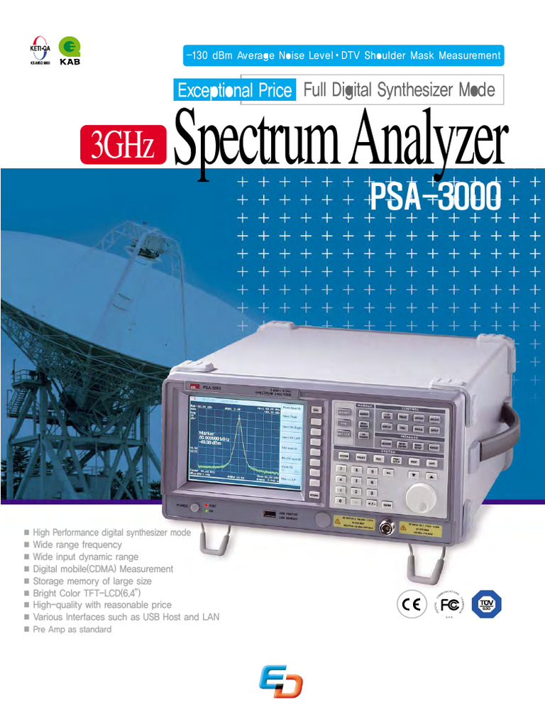 1319127671+ED PSA3000 Spectrum Analyzer | PDF | Decibel | Amplifier