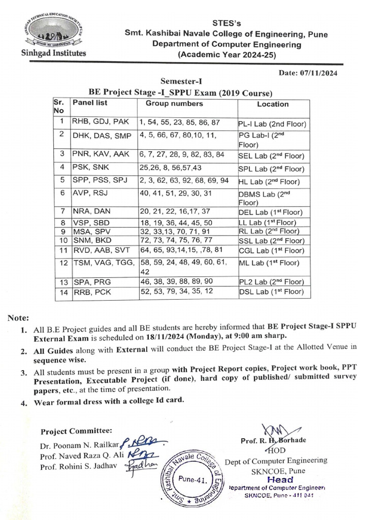 BE Project Stage-I - Students Copy - SPPU External Exam - 2024-25 | PDF