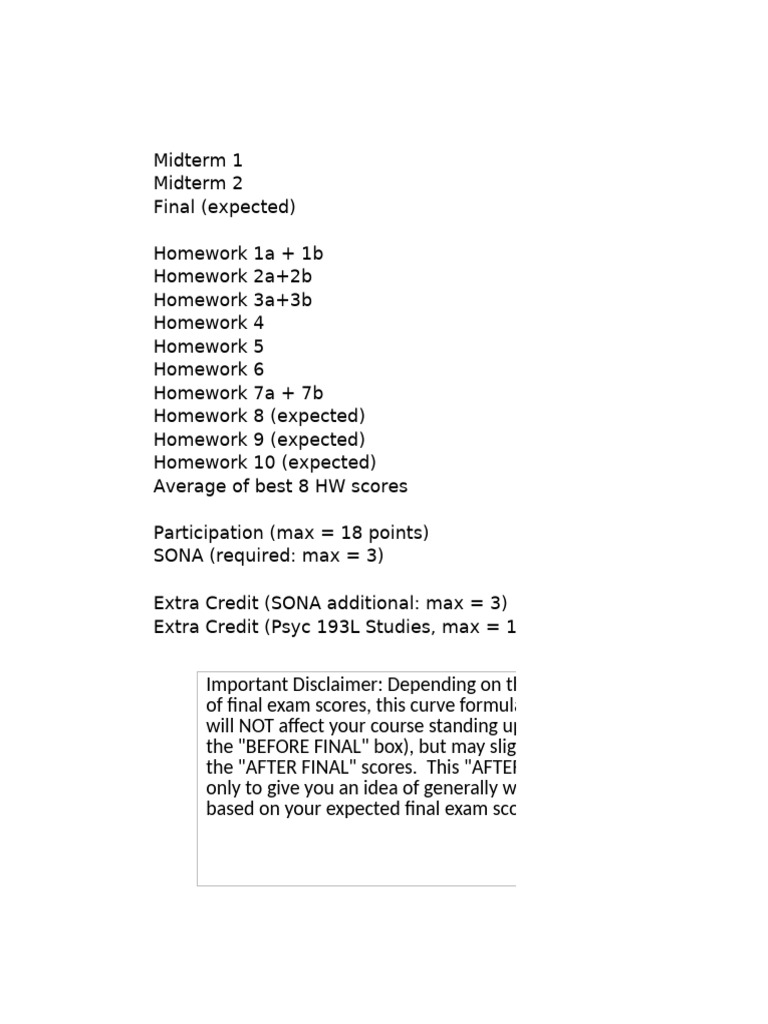 Grade Calculator Psyc60 WI23 | PDF | Educational Assessment And Evaluation