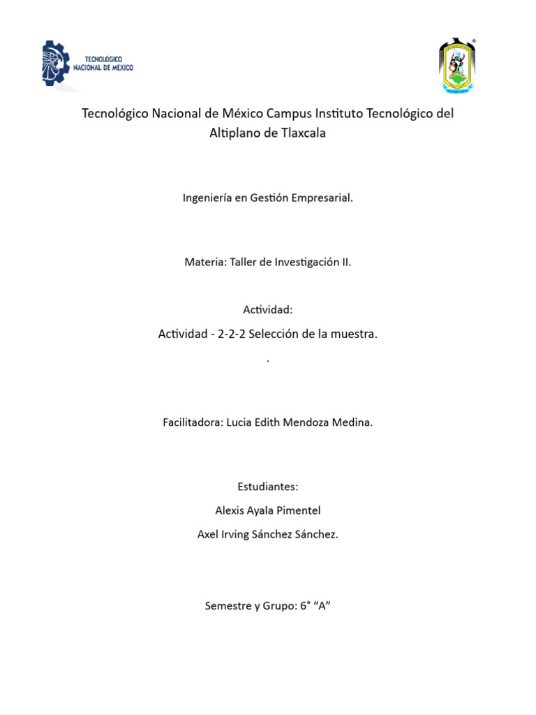 Actividad - 2-2-2 Selección de La Muestra | PDF