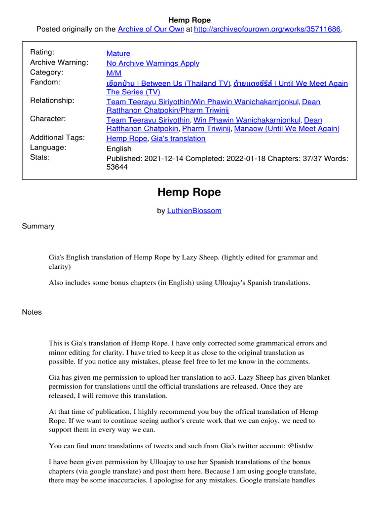 Hemp Rope | PDF