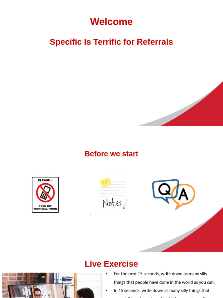 Specific Strategies for BNI Referrals | PDF