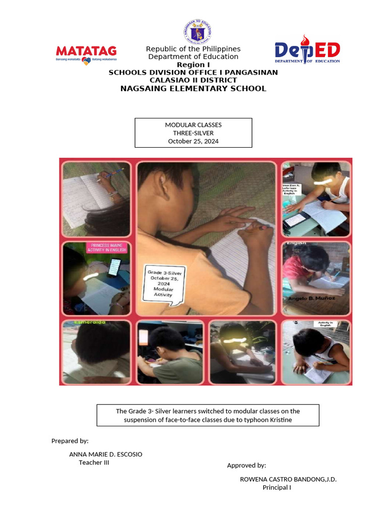Grade 3 Silver Modular Classes Update | PDF