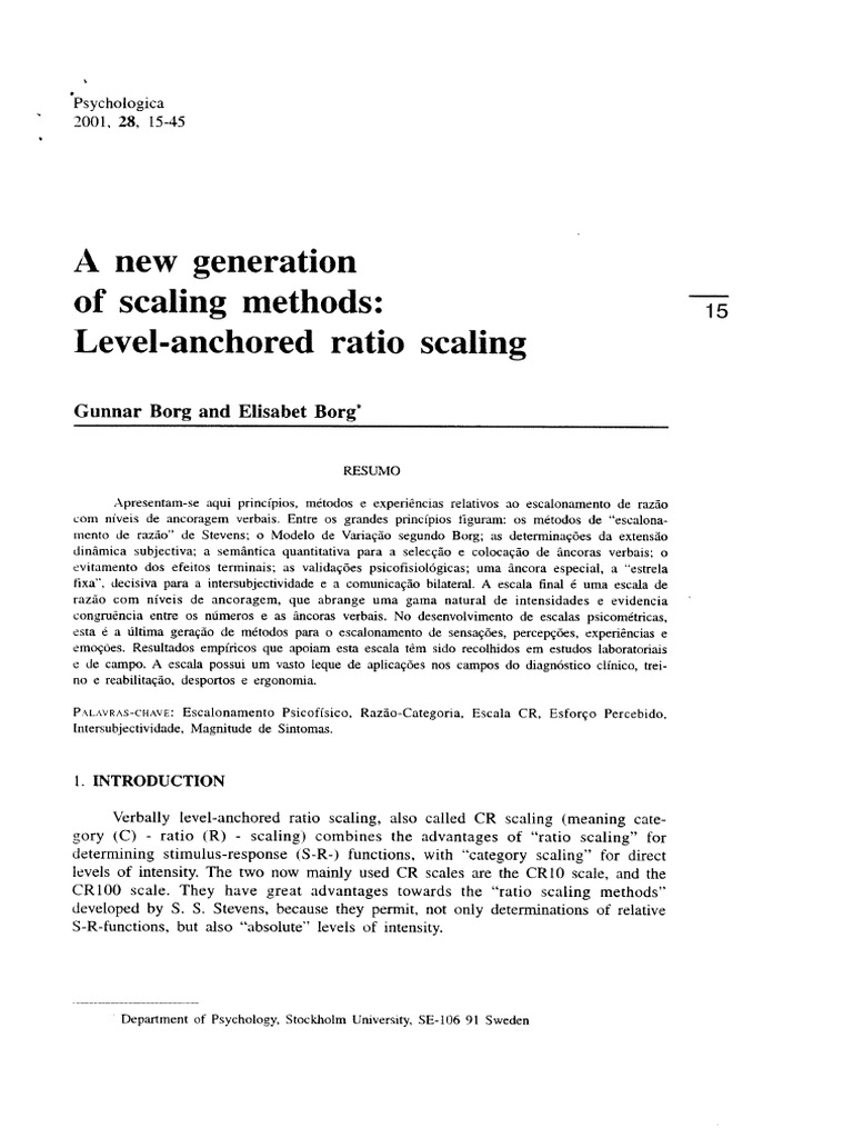 A New Generation of Scaling Methods - Level-Anchored Ratio Scaling | PDF