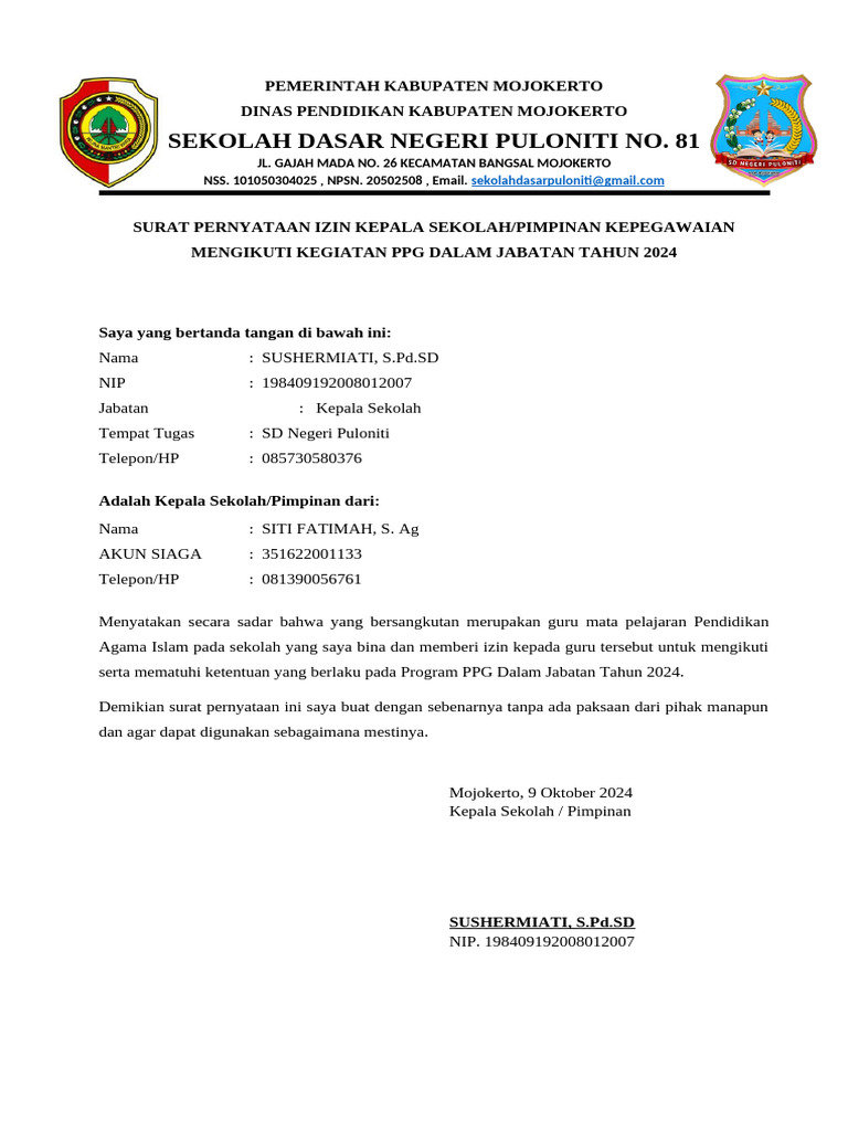 Surat-Ijin-Pimpinan-Batch2-2024 - Bu Fat | PDF