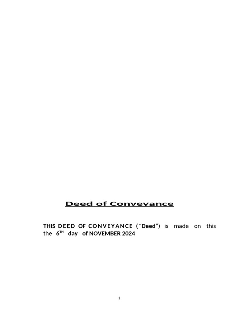 FINAL DEED | PDF | Taxes | Covenant (Law)
