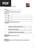 Ujian Akhir Sesi Akademik Matematik Tahun 3 | PDF