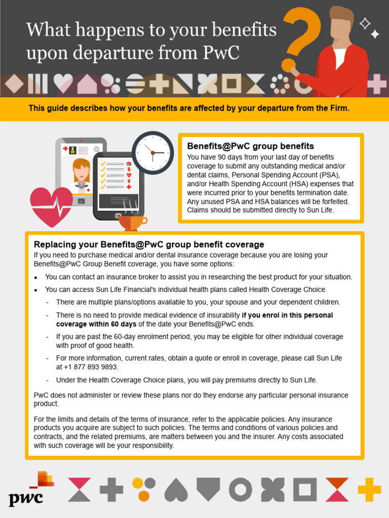 PwC Benefits After Departure Guide | PDF | Insurance | Health Savings ...