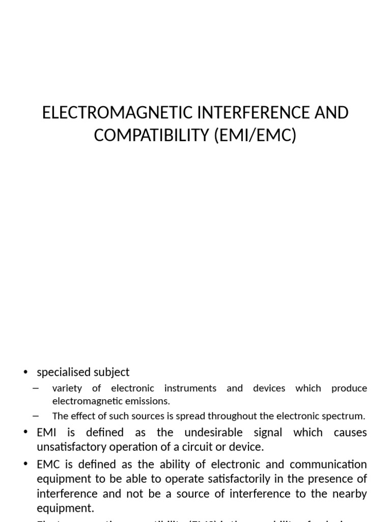 Unit 4 Emt Electromagnetic Interference | PDF | Electromagnetic Interference | Electromagnetic ...